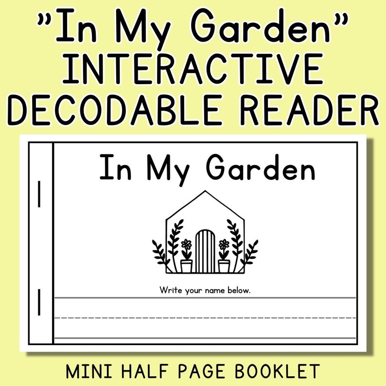 Printable Book Decodable Book Interactive Decodable Reader Spring Mini ...