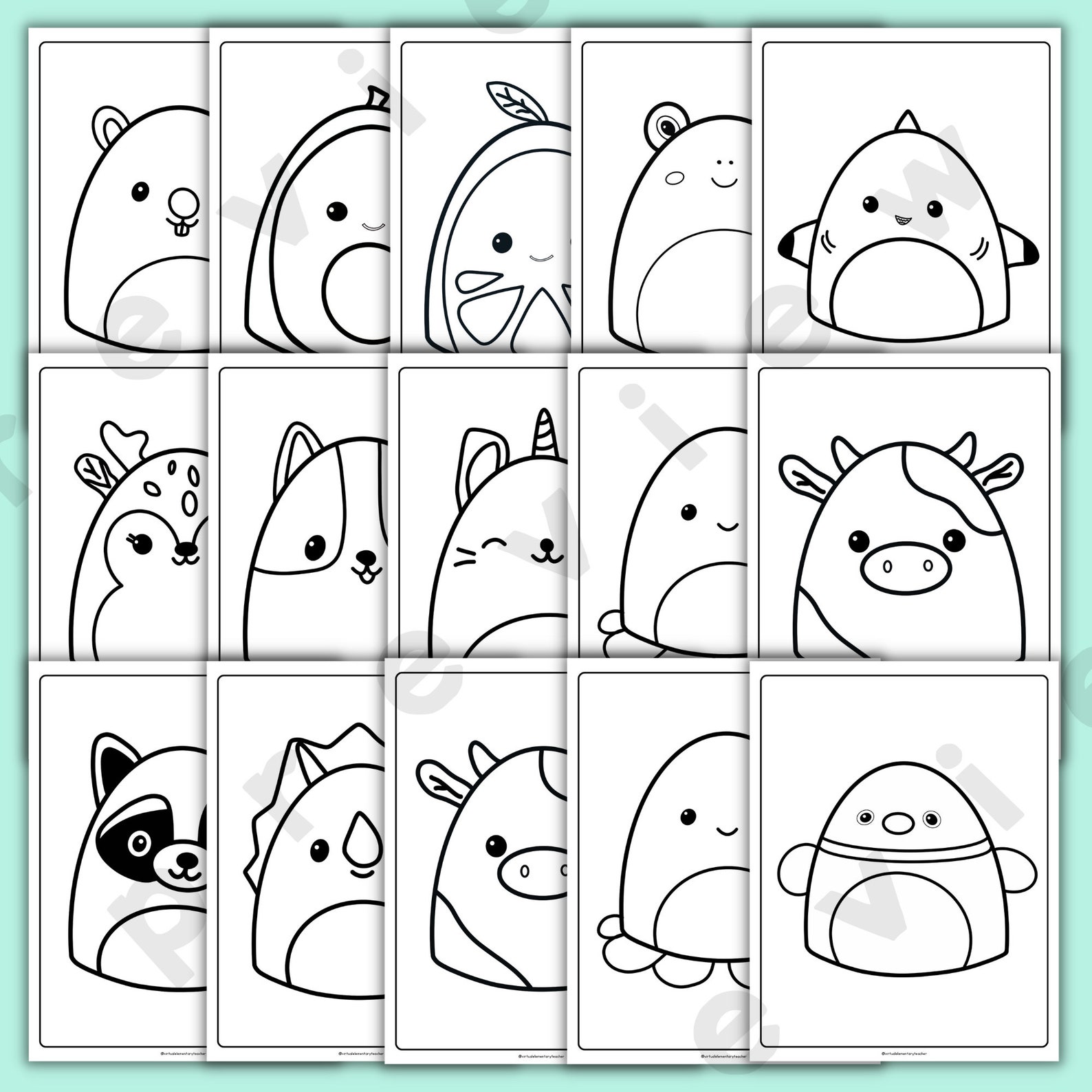 Squishmallow Art Coloring Pages Squishmallow Coloring Sheets ...