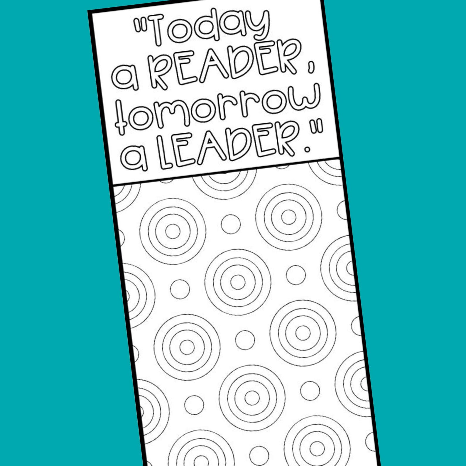 Reading Themed Bookmarks Printable Bookmarks Color Your Own Bookmarks 4 ...