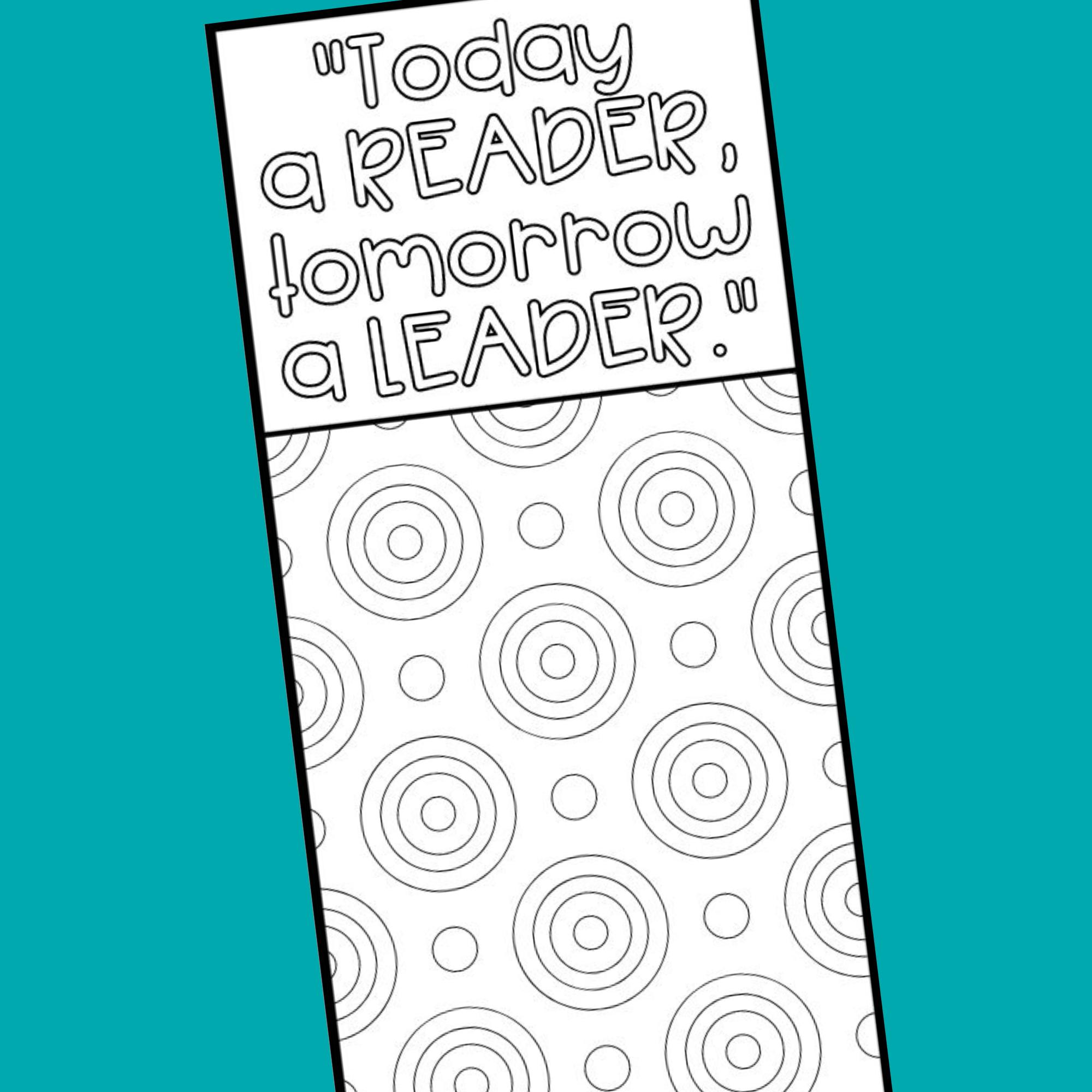 Color Your Own Bookmarks, Reading Theme (printable PDF) - Etsy
