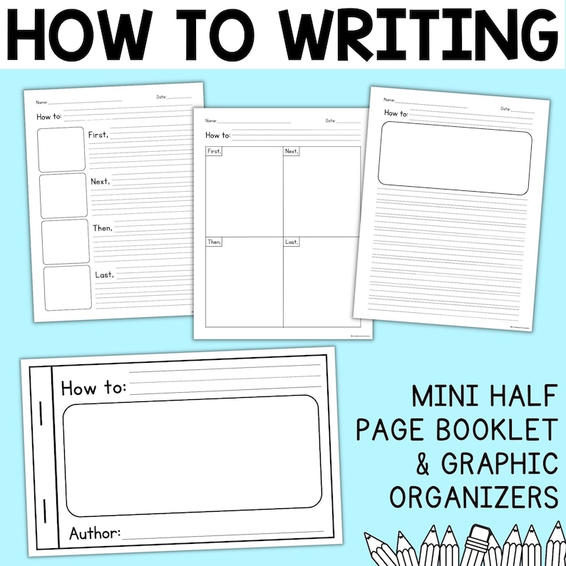 How to Writing Graphic Organizers How to Writing Mini Booklet How to ...
