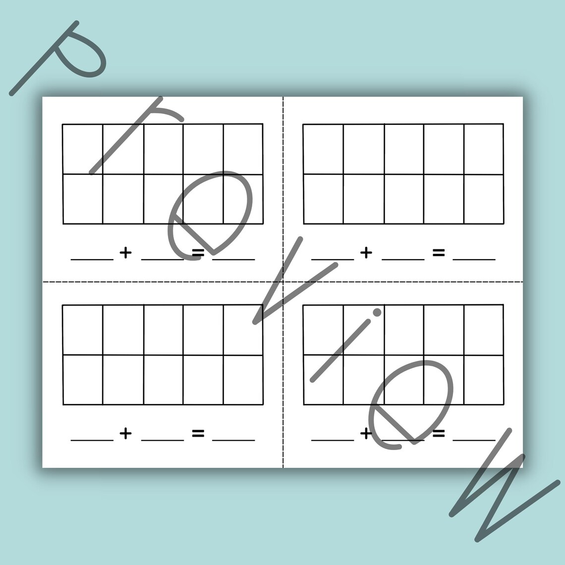 Ten Frames Worksheets Printable Ten Frame Mats Ten Frame Templates ...