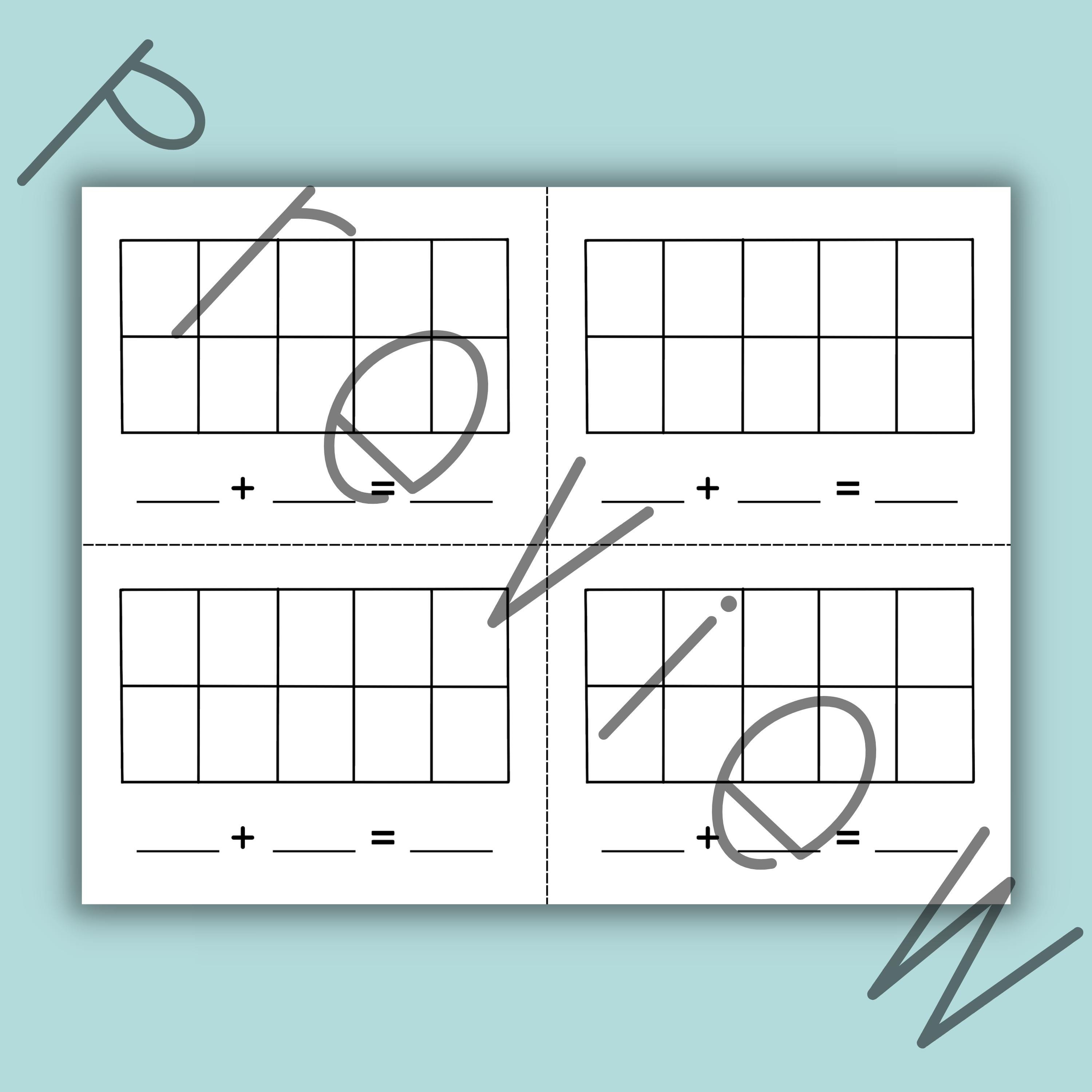 Ten Frames Worksheets Printable Ten Frame Mats Ten Frame Templates ...