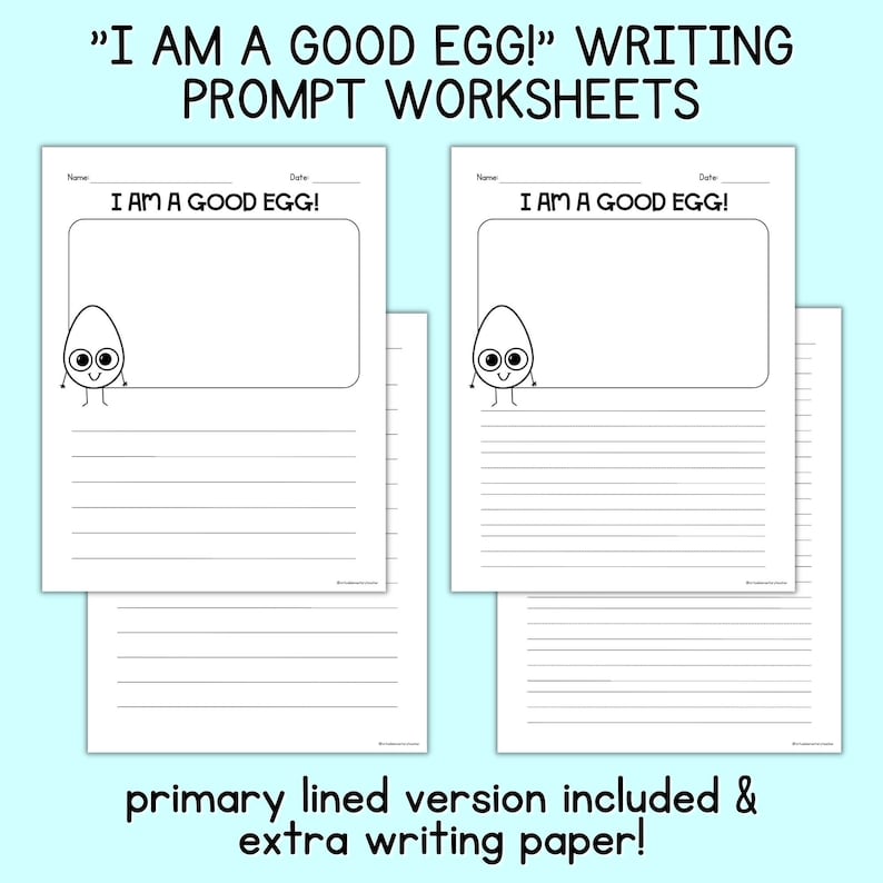 The Good Egg Worksheets & Coloring Page (PDF) - Etsy
