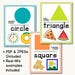 2D Shapes Rainbow Shape Posters Math Posters Homeschool Classroom Decor ...
