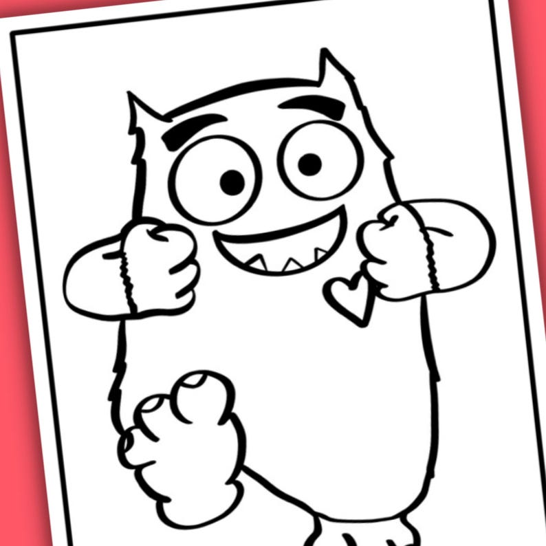Reading Comprehension Lesson Read Aloud Love Monster Coloring Pages ...