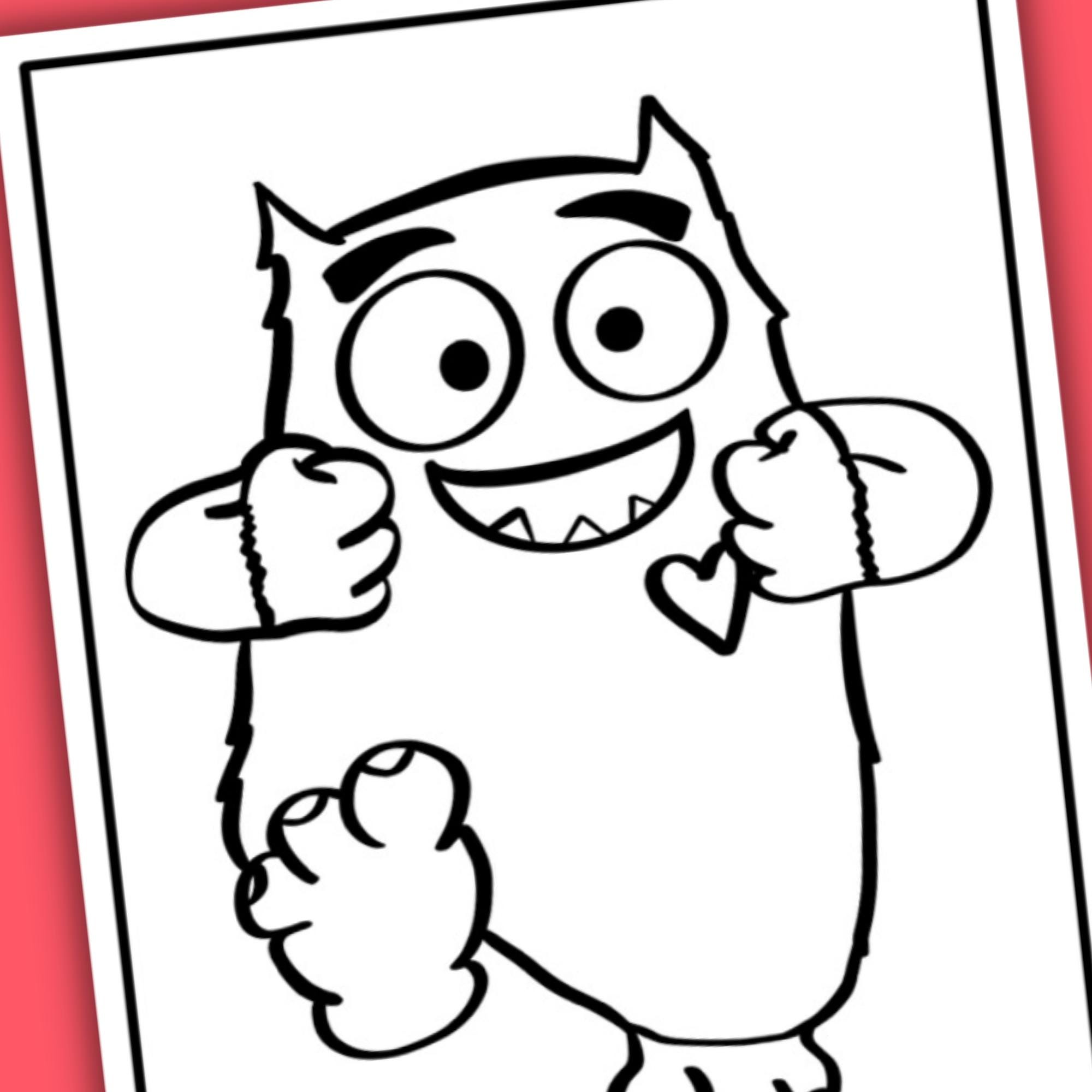 Reading Comprehension Lesson Read Aloud Love Monster Coloring Pages ...