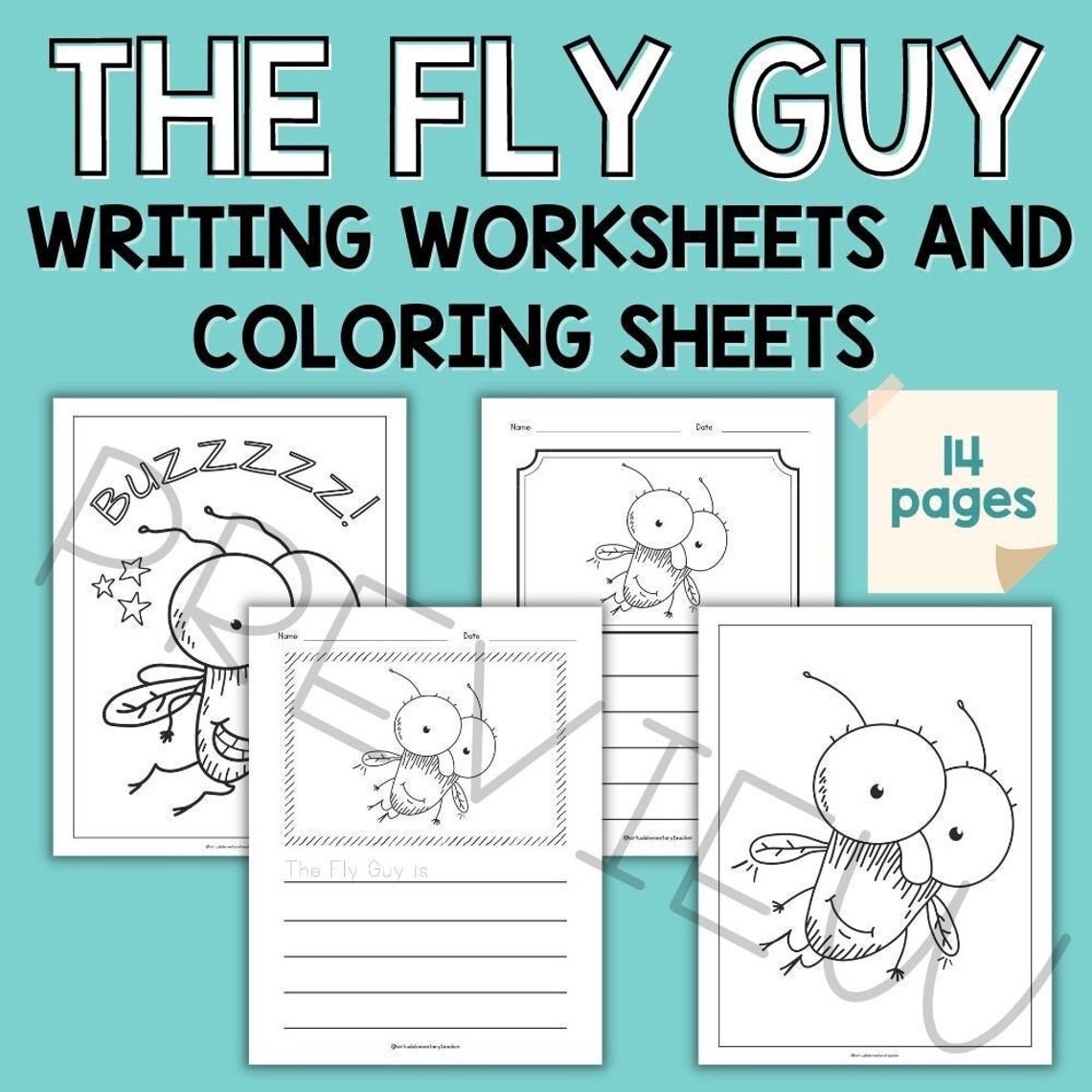Fly Guy Coloring Pages, Fly Guy Read Aloud Worksheets, Fly Guy Book ...