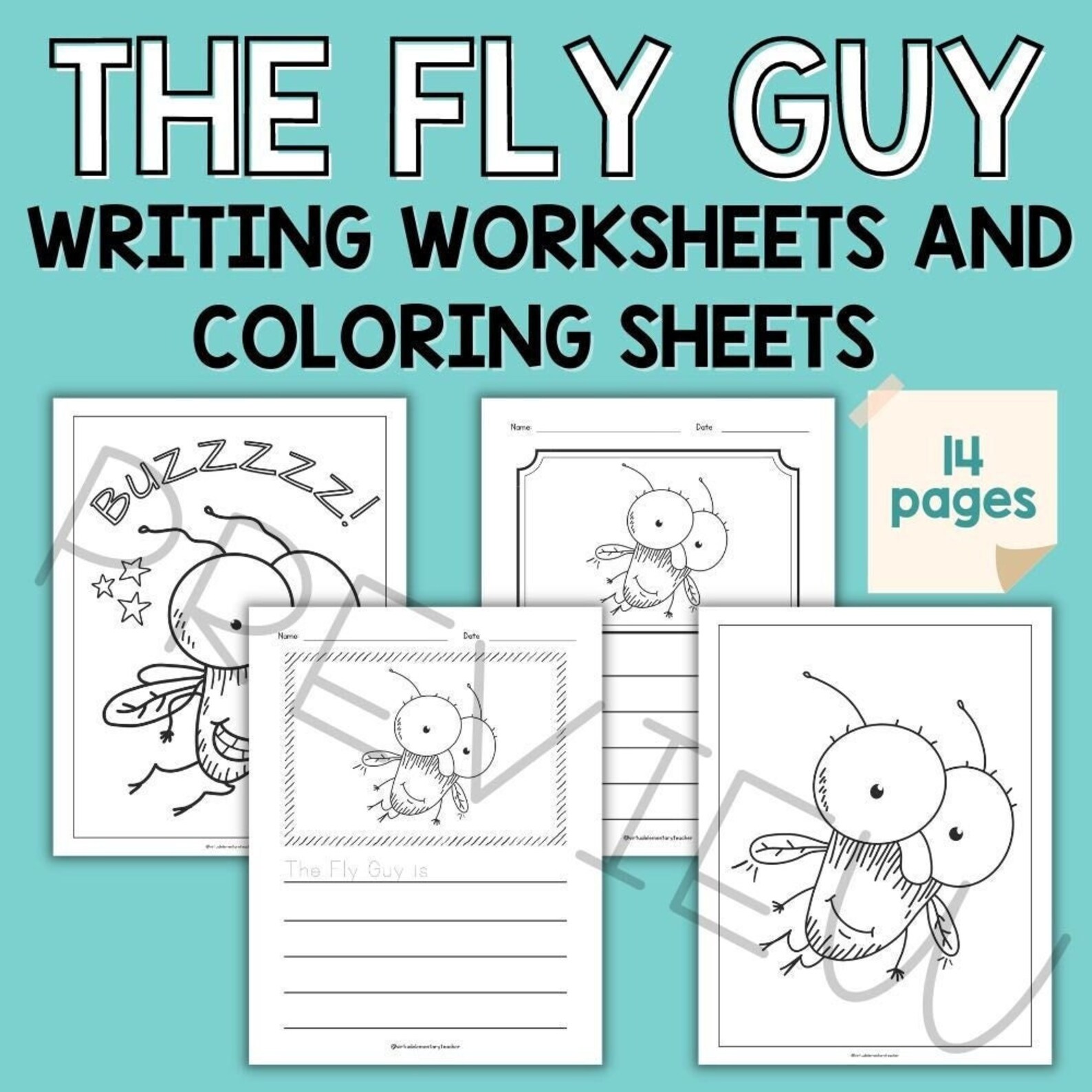 Fly Guy Coloring Pages, Fly Guy Read Aloud Worksheets, Fly Guy Book ...