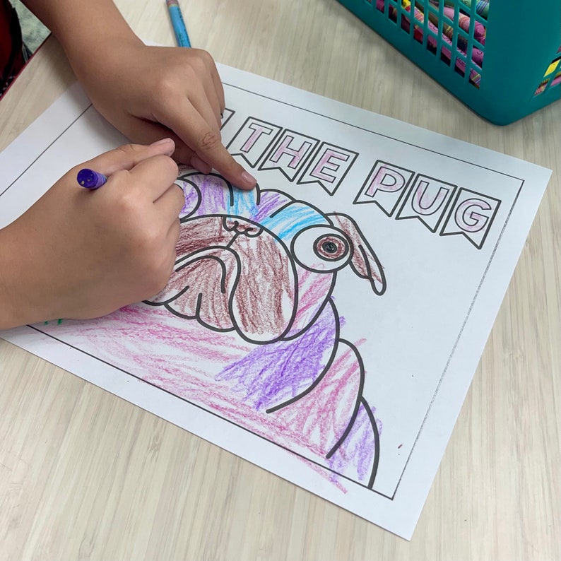 Pig the Pug Coloring Pages Reading & Writing Worksheets Read Aloud ...