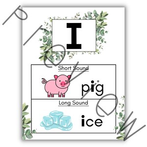 Long and Short Vowel Sound Posters Educational Posters ABC Posters ...