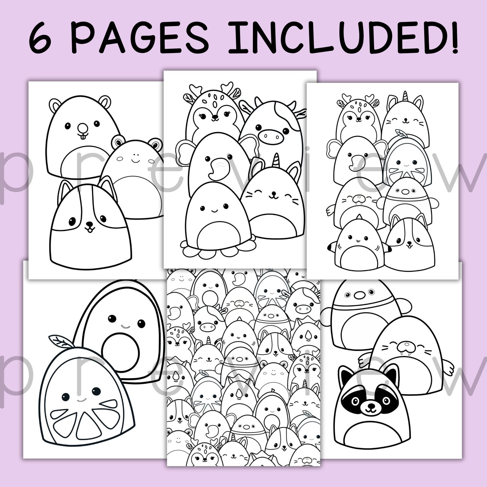 Squishmallow Coloring Pages Squishmallow Party Supplies Squishmallow ...