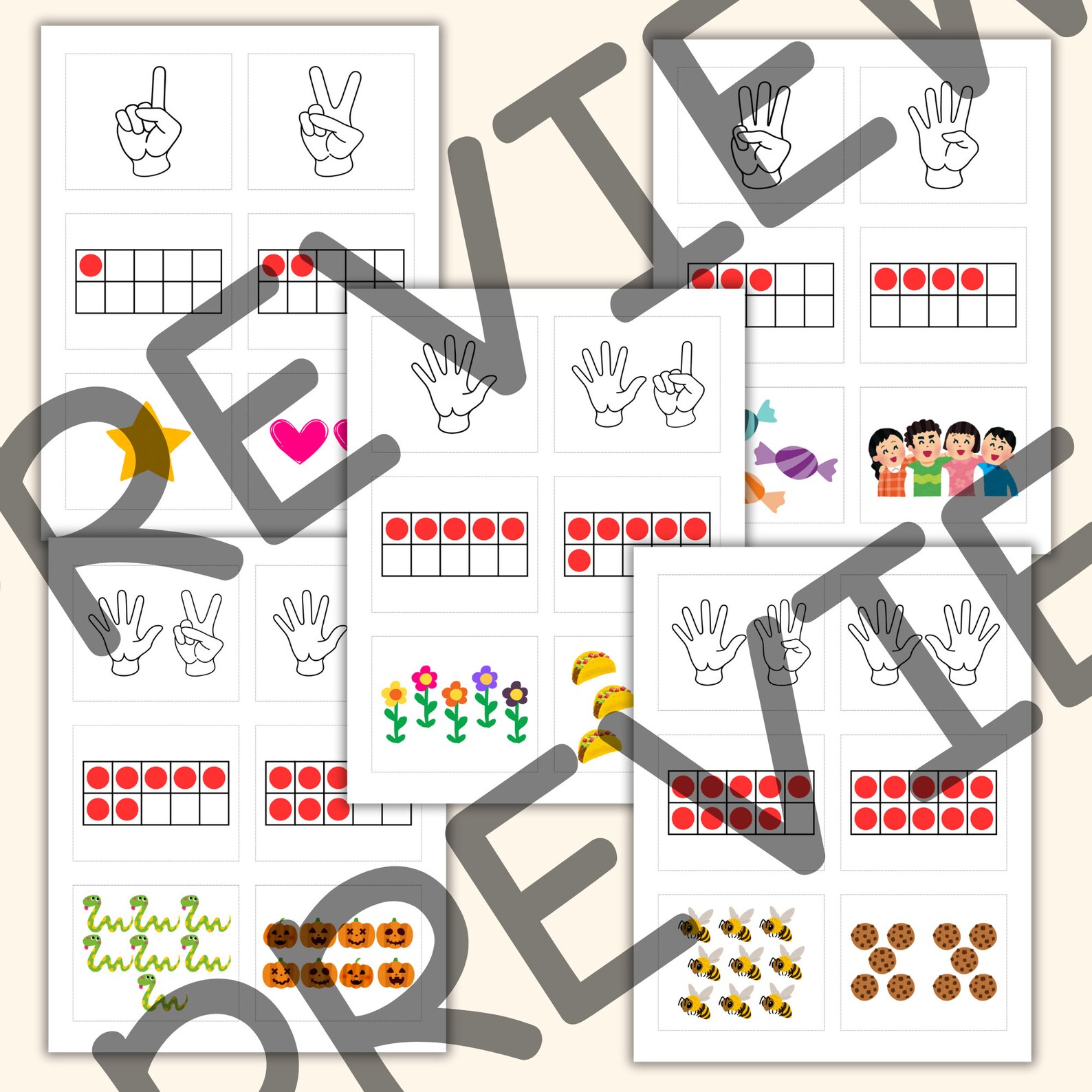 Counting Math Activity 1-10 – Printable Kindergarten Math Center ...