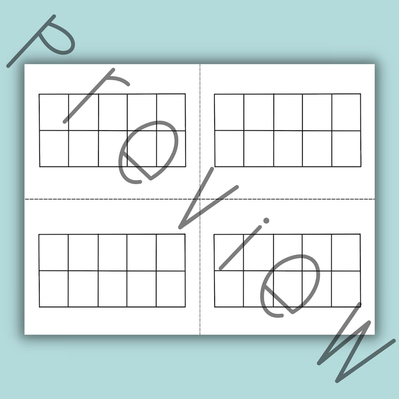 Ten Frames Worksheets Printable Ten Frame Mats Ten Frame Templates ...