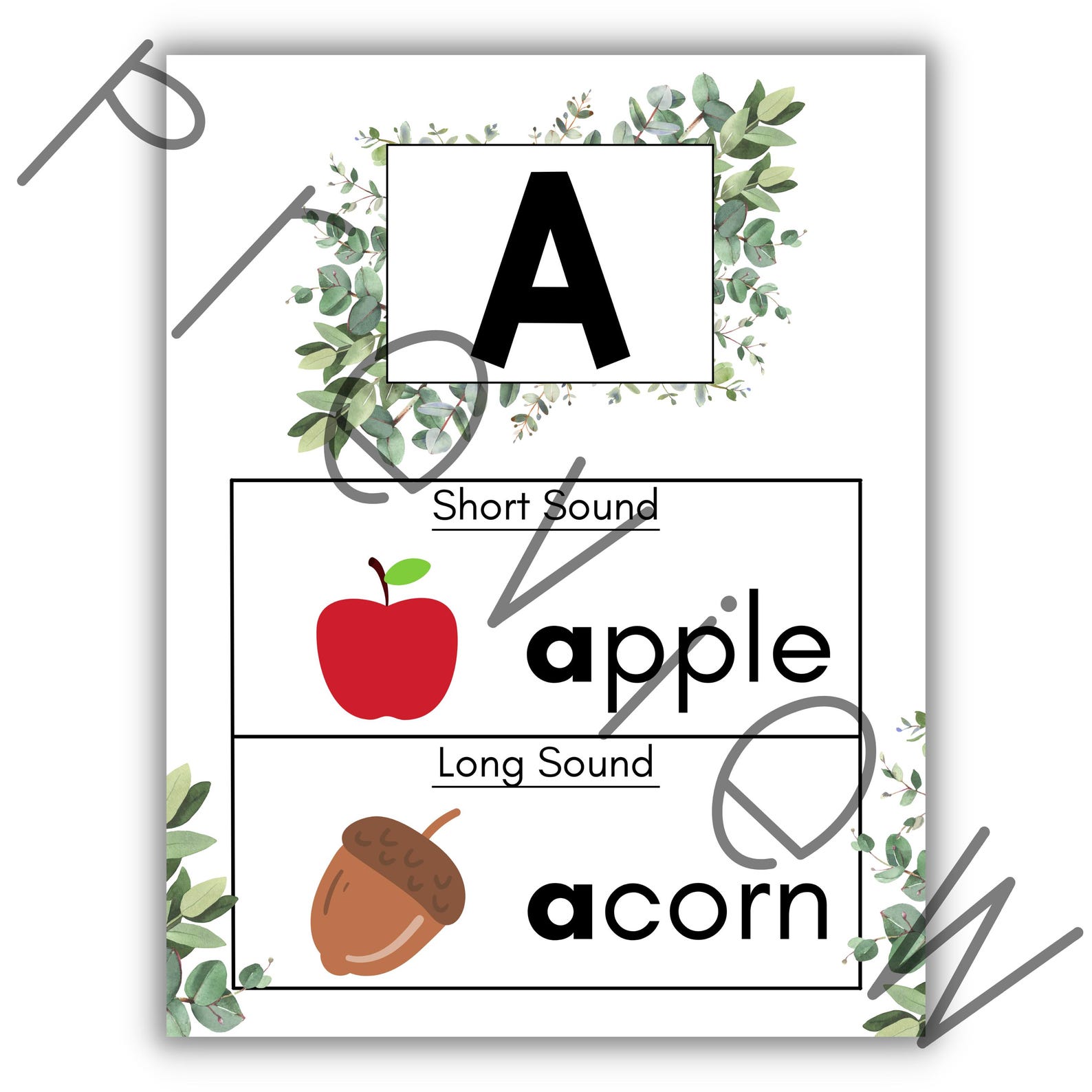 Long and Short Vowel Sound Posters Educational Posters ABC Posters ...