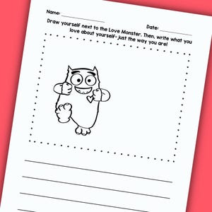 Reading Comprehension Lesson Read Aloud Love Monster Coloring Pages ...