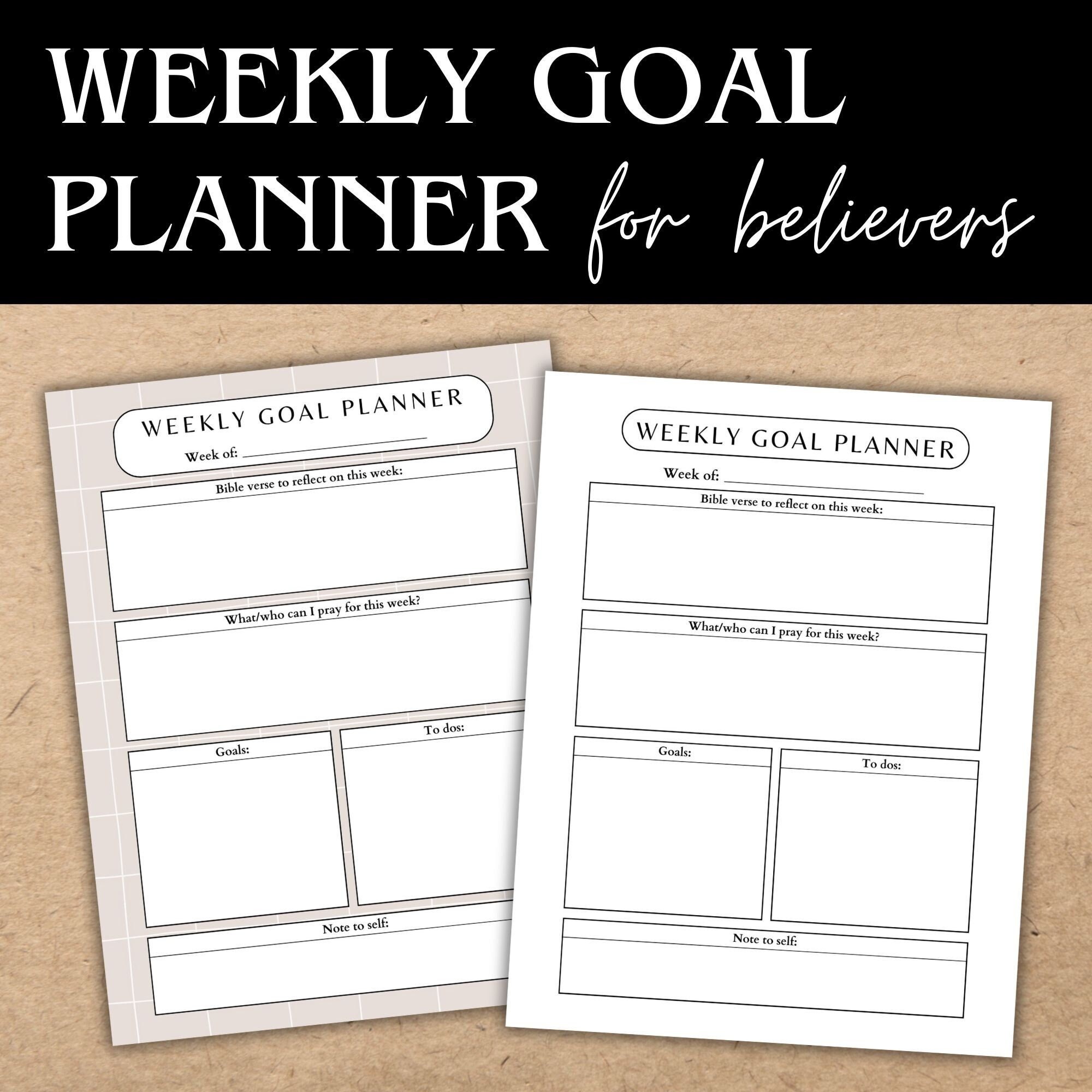 Christian Weekly Planner Printable – Bible Verse Planner Sheet, Faith ...