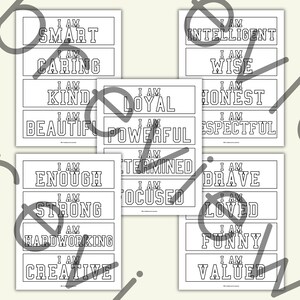 Affirmation Coloring Bookmarks Affirmation Bookmarks Bookmarks to Color ...