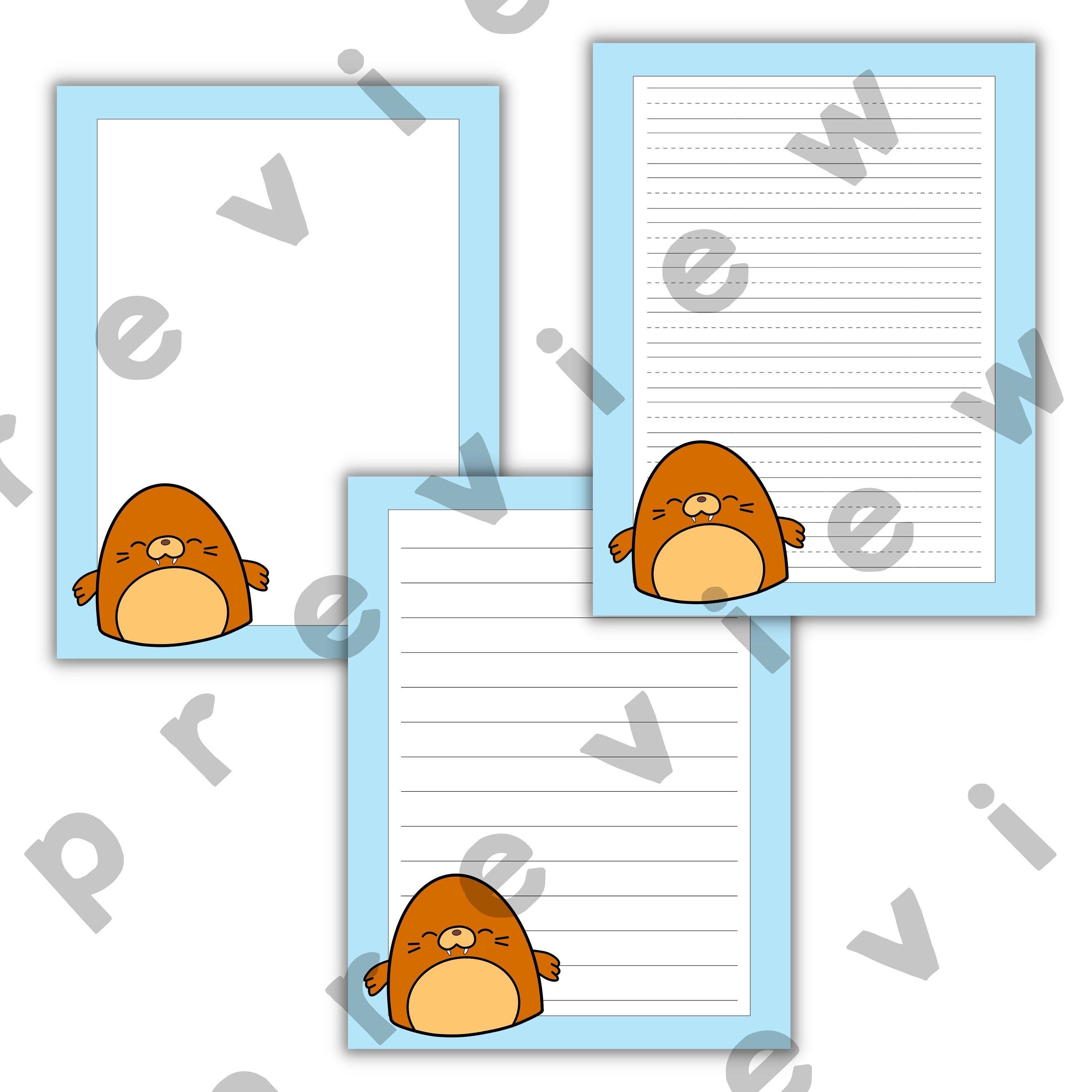 Squishmallow Writing Paper | 52 Page Printable Set (PDF) - Etsy