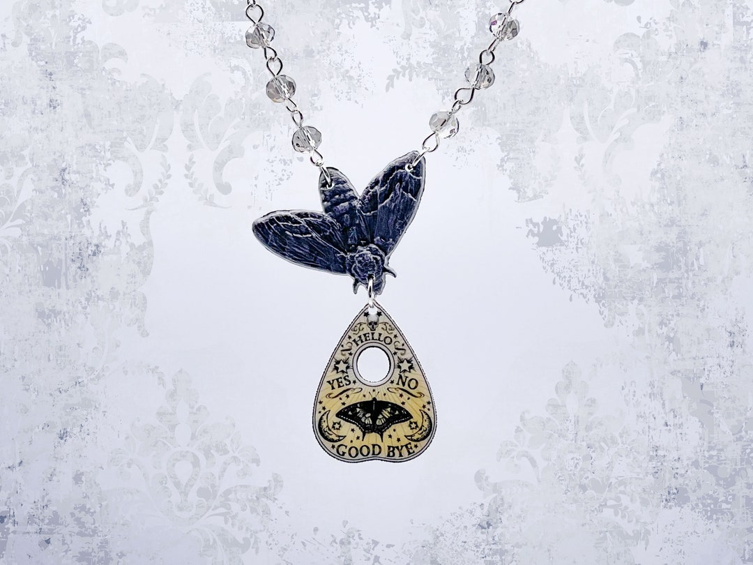 Death's-head Hawk Moth Necklace With Planchette, Ouija, Spirit Board ...