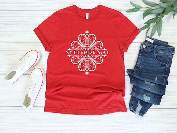 Syttende Mai Norwegian Rosemaling Scandinavian T Shirt Etsy