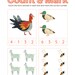 10 Page Count and Mark Animal Digital Worksheets - Etsy
