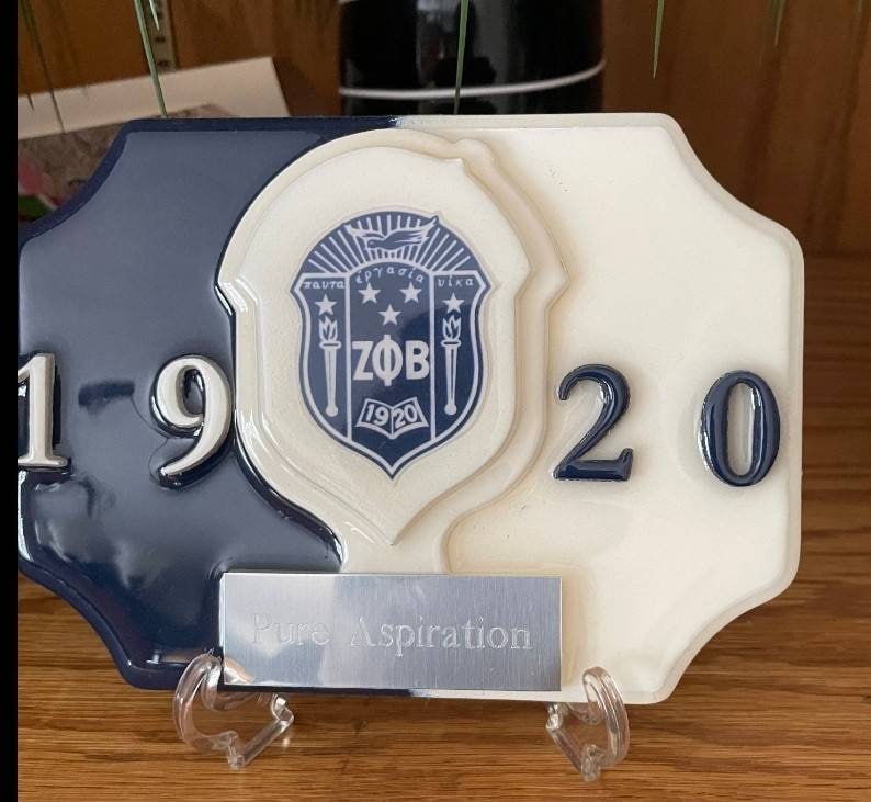Zeta Phi Beta 2 Two Tone Desk Trophy - Etsy