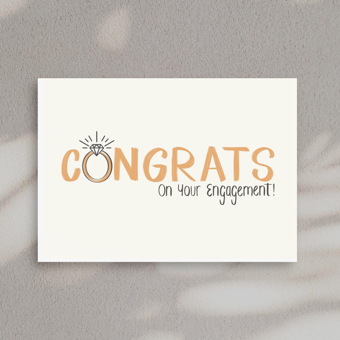 Printable Engagement Card Congratulations, Instant Download Engagement ...