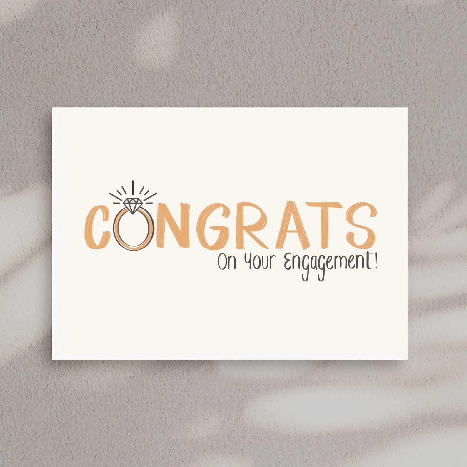 Printable Engagement Card Congratulations, Instant Download Engagement ...