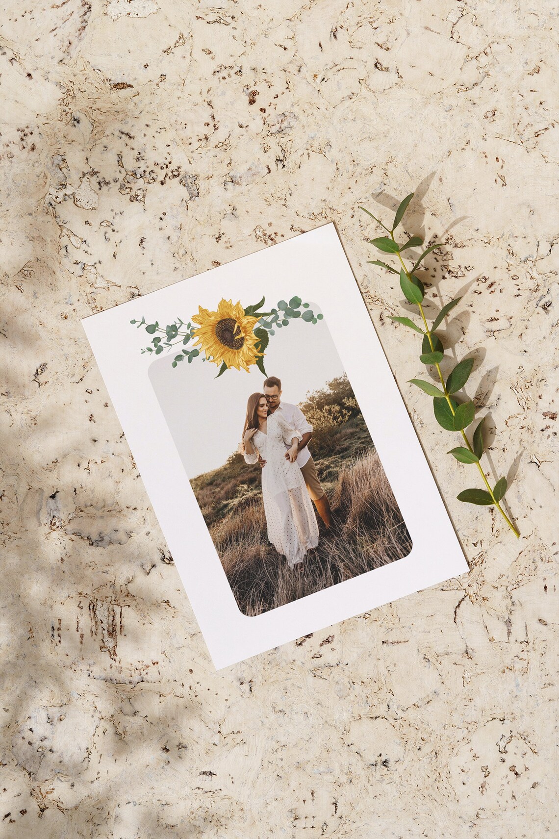 Sunflower Wedding Invitation Suite With Photo, Rustic Summer Wedding ...