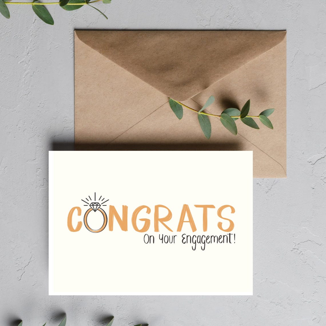Printable Engagement Card Congratulations, Instant Download Engagement ...