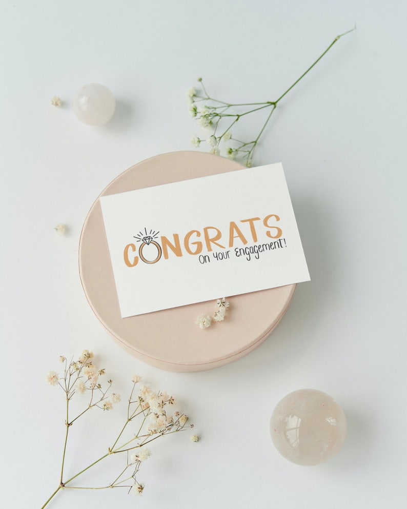 Printable Engagement Card Congratulations, Instant Download Engagement ...