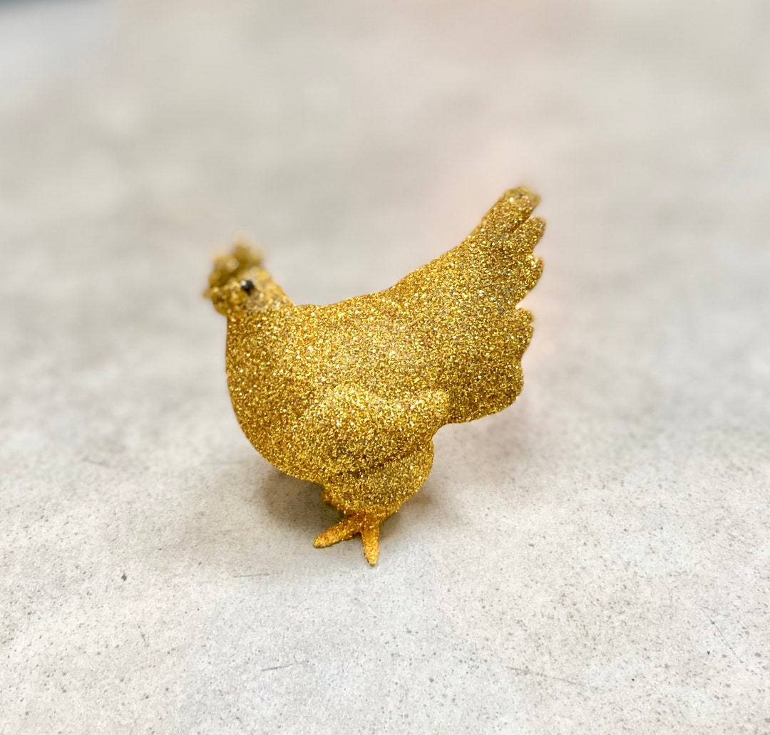 Gold Glitter Hen - Etsy