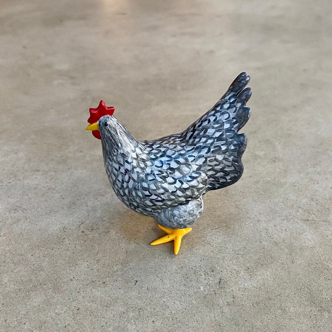 Gray Australorp / Sapphire Gem Hen Chicken Figure or Ornament - Hand ...