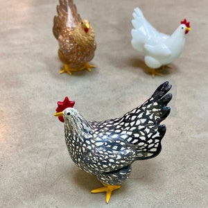 Silver Laced Wyandotte Hen Figure or Ornament - Hand Painted Chicken - Etsy