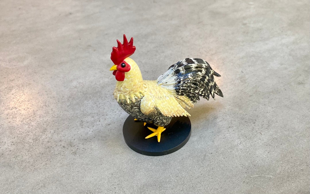 Golden Cuckoo Marans Rooster Figurine or Ornament - Hand Painted - Etsy