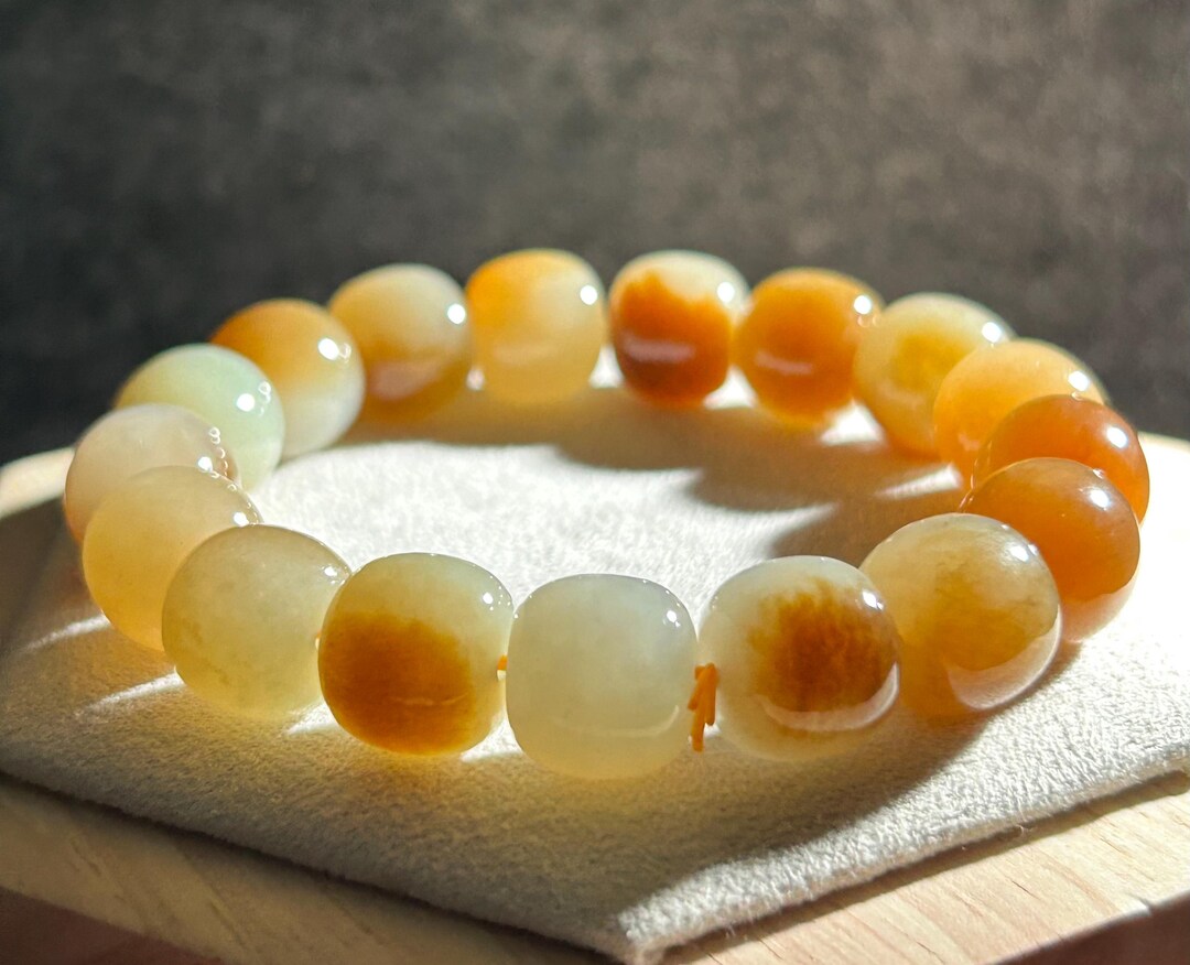 Certified Natural Brown Sugar Nephrite Jade Bracelet - Etsy
