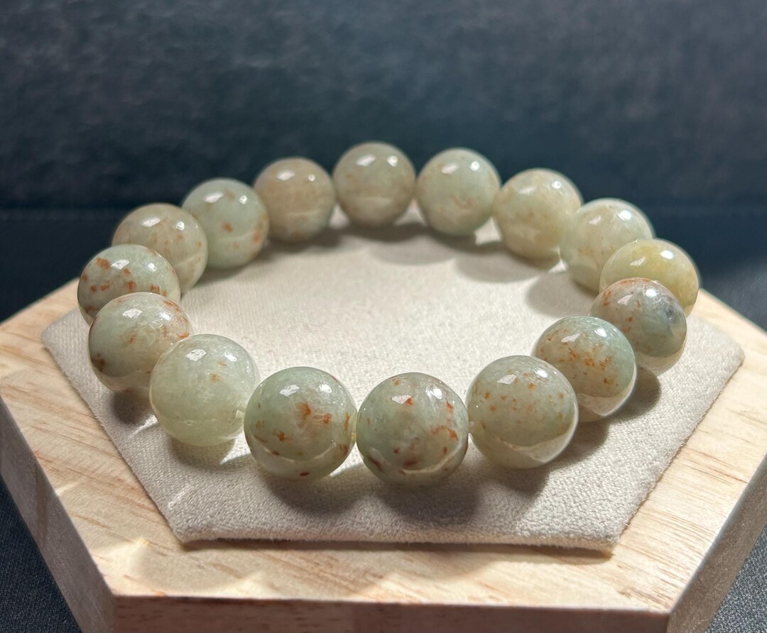 Natural Sajin Brown Sugar Green Jadeite Bracelet - Etsy