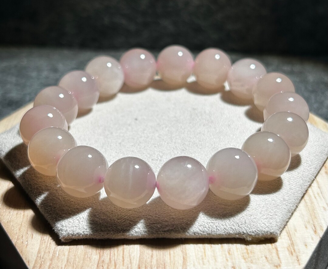 Natural Pink/oufen Nephrite Jade Bracelet - Etsy