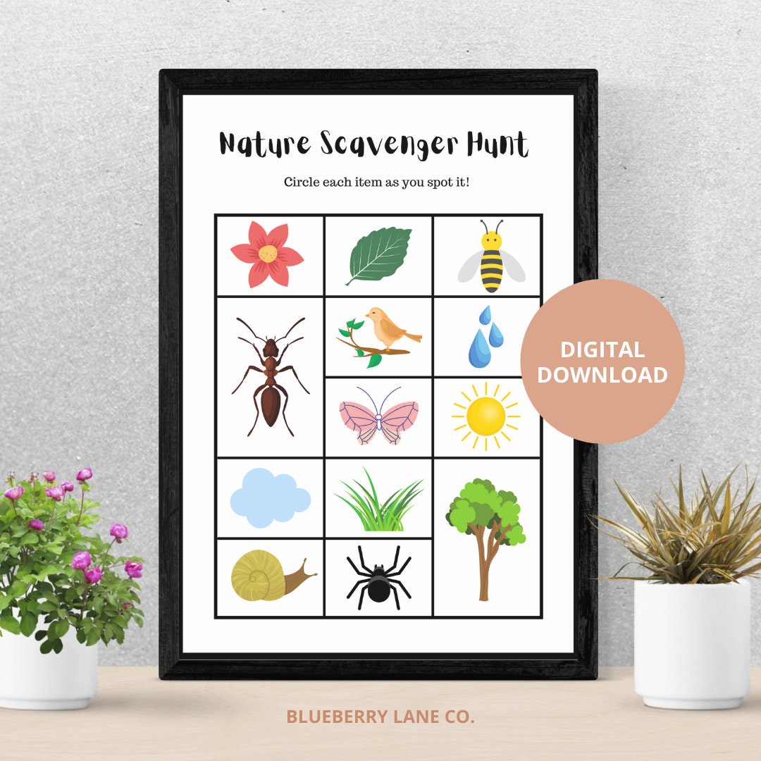 Nature Scavenger Hunt - Digital Download - Etsy