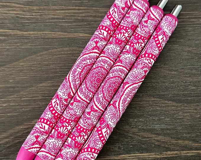 Pink Cuss Word Mandala Pen, Hidden Cuss Words, Snarky Pens, Epoxy Gel ...