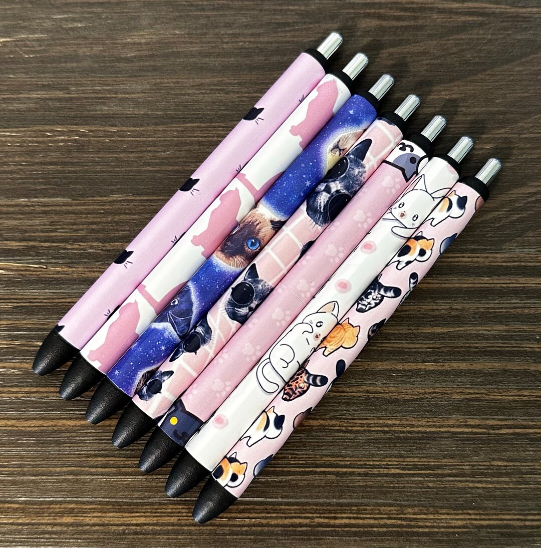 Cute Cat Pen, Epoxy Pen, Gift for Crazy Cat Lady, Cat Dad, Space Cats ...