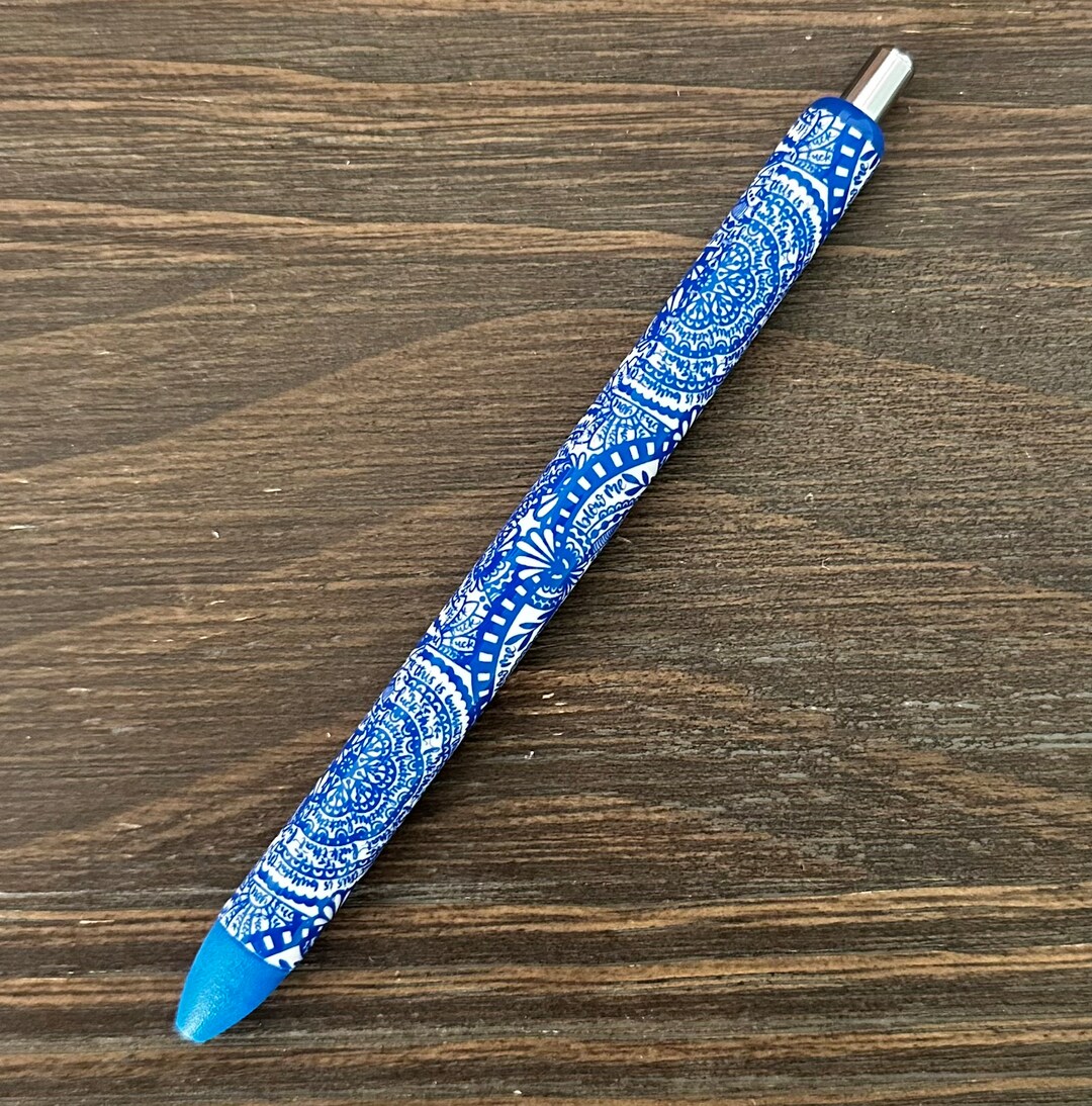 Blue Cuss Word Mandala Pen, Fine Point, Hidden Cuss Words, Snarky Pens ...