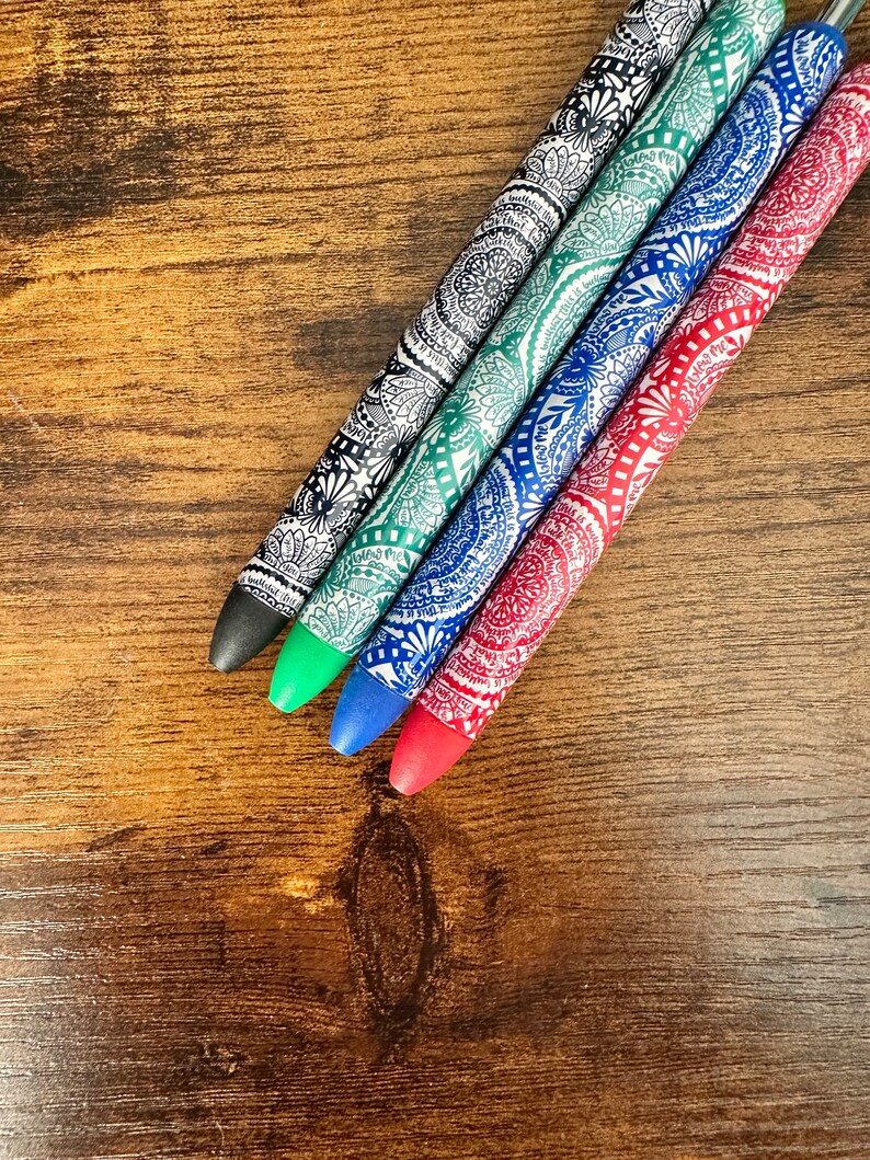 Cuss Word Mandala Pens, Set of 4, Red, Black, Blue, Green, Hidden Cuss ...