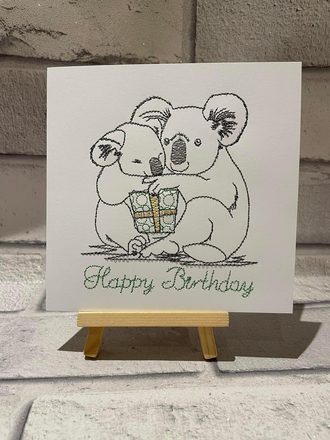 Handmade Machine Embroidered Card - Etsy