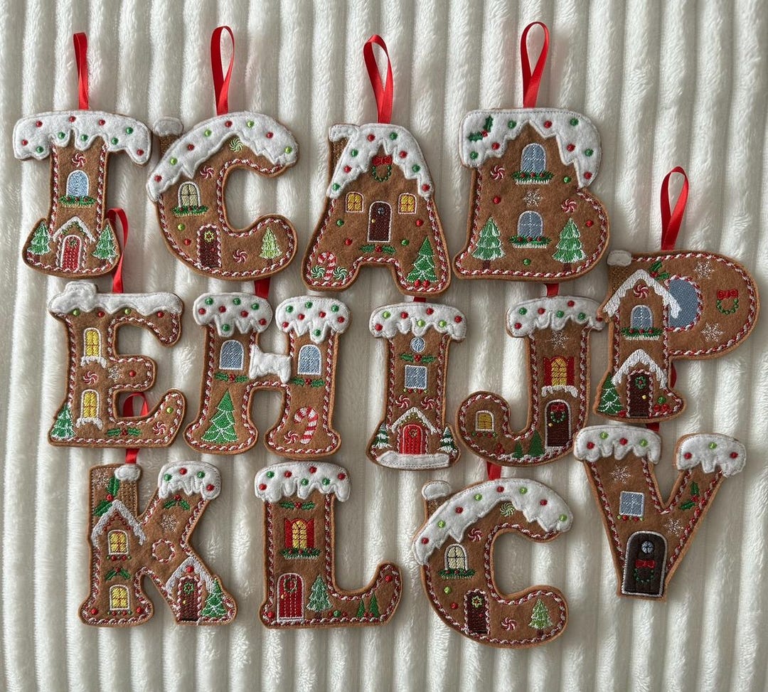 Gingerbread House Alphabet Letters - Etsy