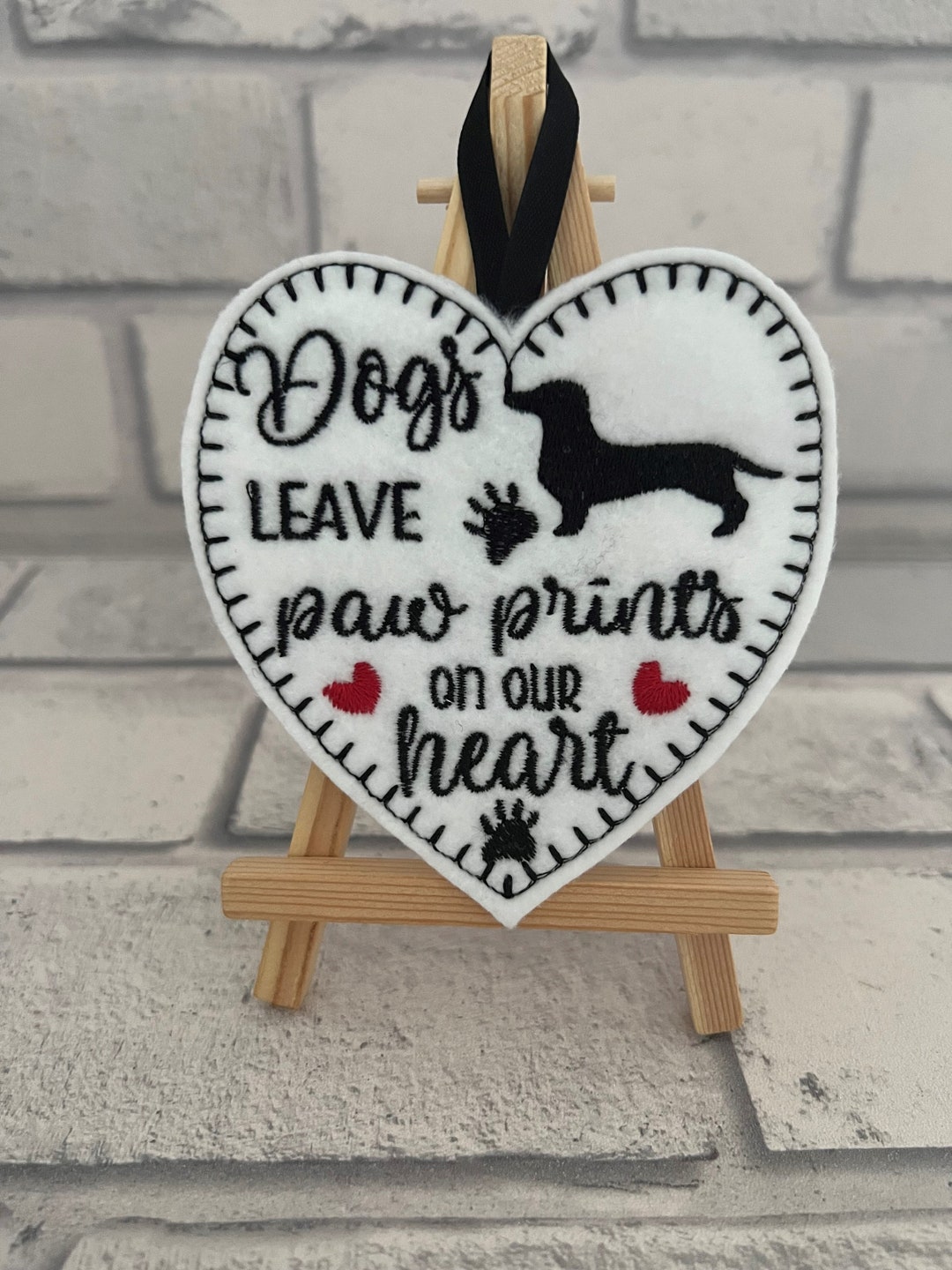 Dogs Leave Paw Prints on Our Heart Hanging Decoration - Etsy