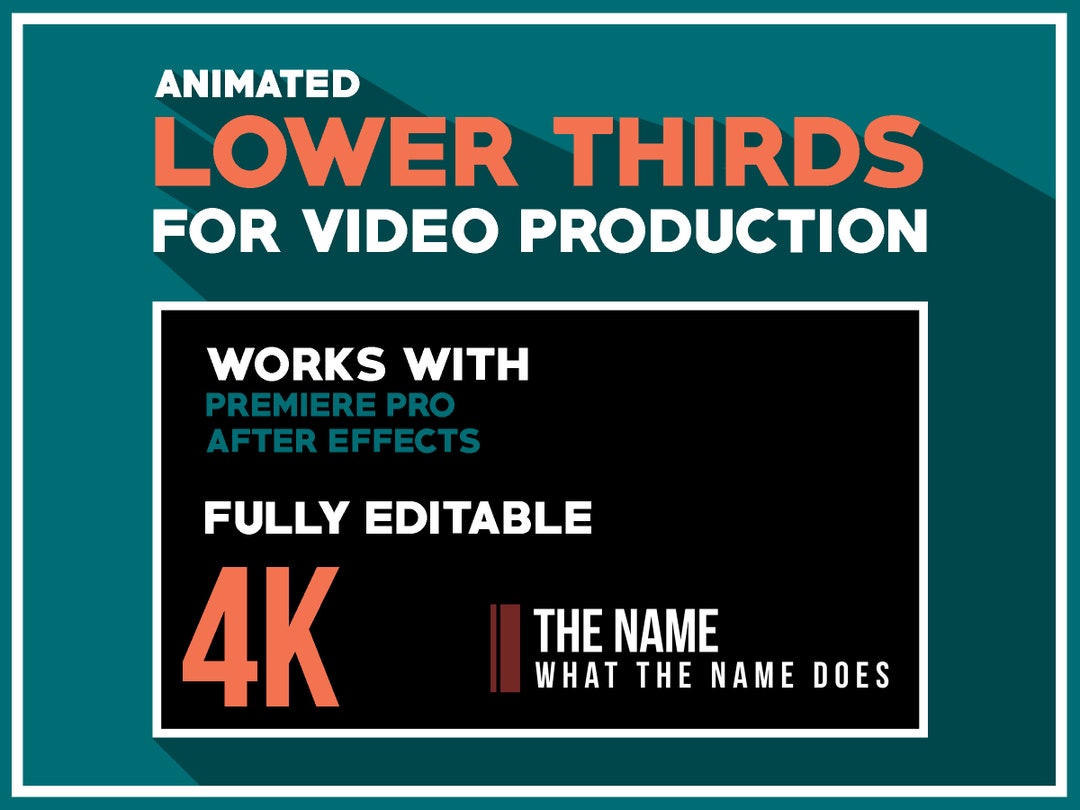 Animated Lower Thirds Graphic 4K - Etsy Portugal