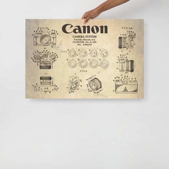 Canon Camera Patent Cinematography Wall Art Poster From 1976 - Etsy
