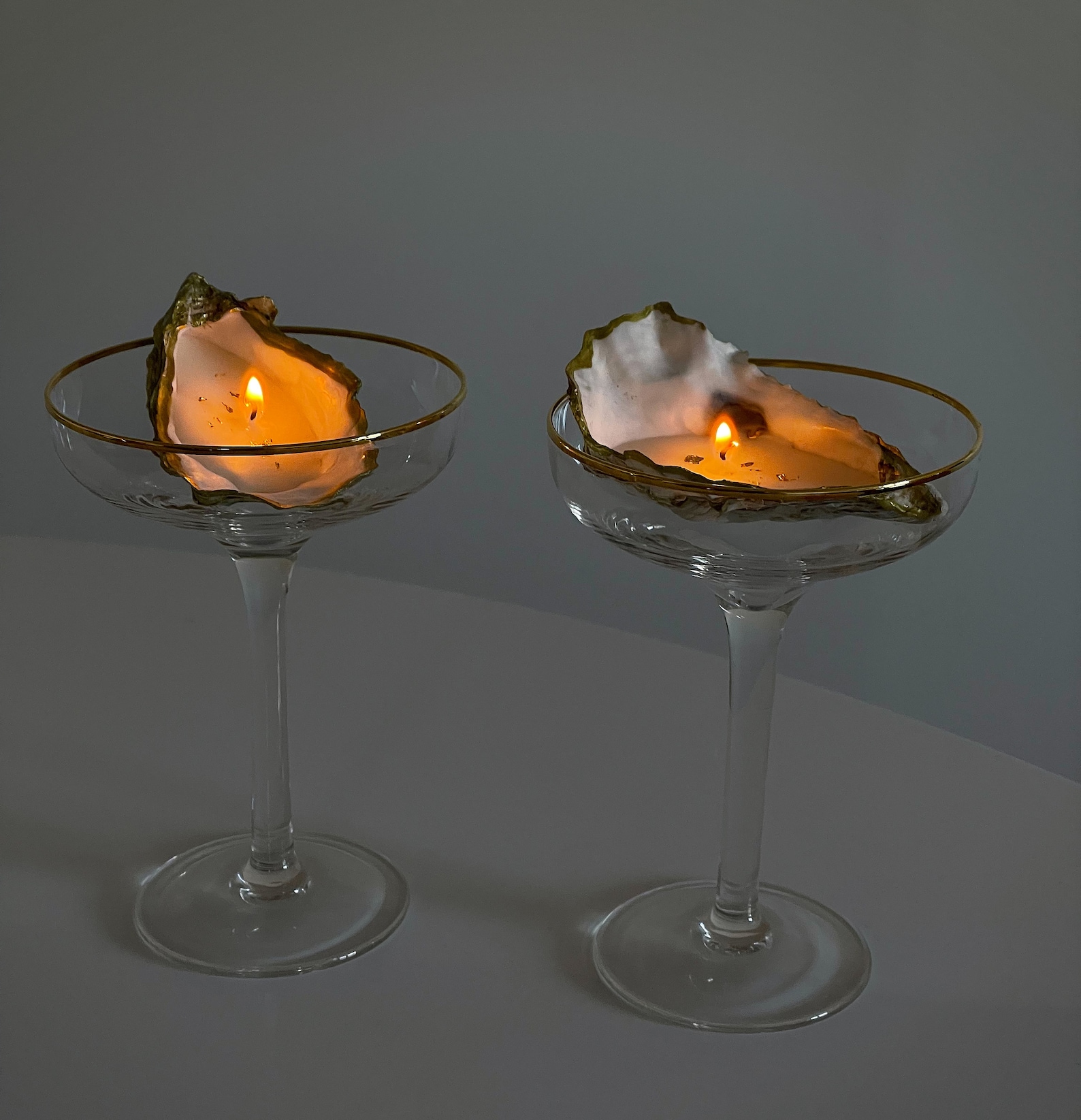 Oyster Candles | Set of 2,3 or 4 Candles in a Shell | Wedding Present ...